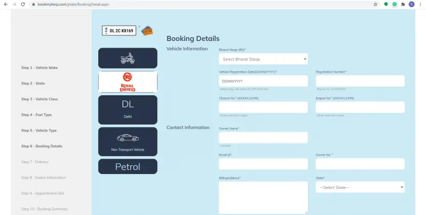 How to Apply Online For High-Security Number Plate For Your Vehicle ...