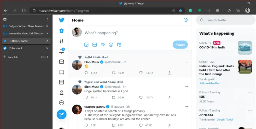 How to Use Vertical Tabs in Microsoft Edge Browser - Gadgets To Use