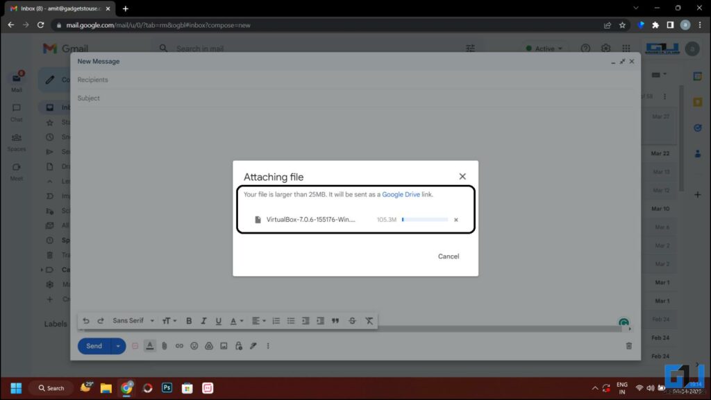 10 Ways to Fix Can't Send an Email With Attachments in Gmail - Gadgets ...