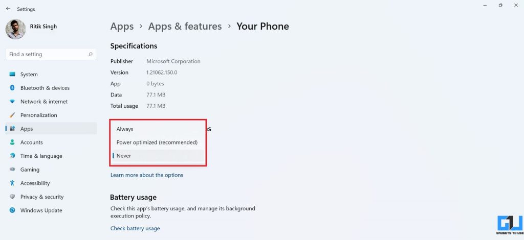 How to View & Control Battery Usage by Apps on Windows 11 - Gadgets To Use