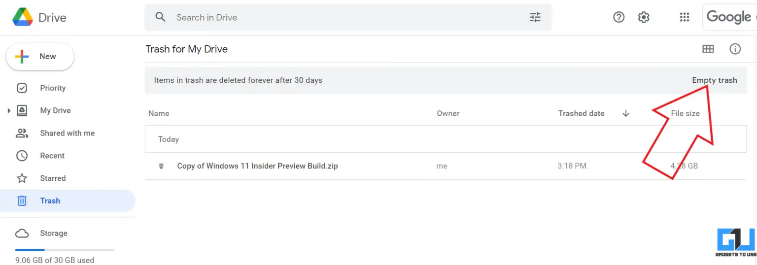 6 Working Ways to Fix Google Drive Stor­age Full Despite No Files ...
