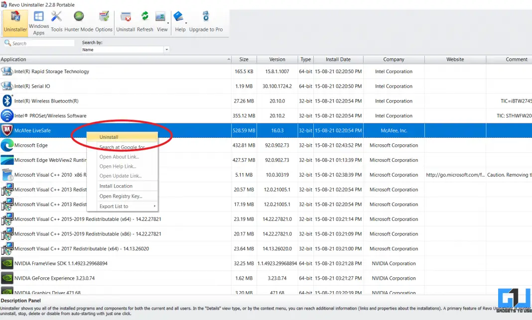 3 Ways to Uninstall and Remove McAfee LiveSafe on Windows - Gadgets To Use