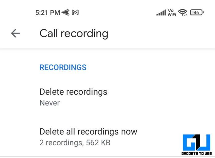 How to Access, Listen, and Delete Google Call Recording On Android ...