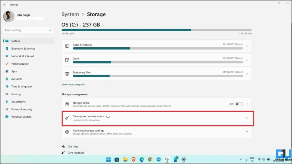 Top 5 Ways to Clean Junk Files on Windows 11 PC - Gadgets To Use