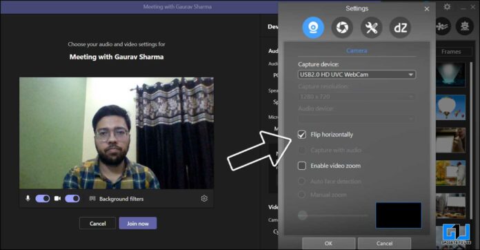 2 Ways to Flip Your Image or Background in Microsoft Teams - Gadgets To Use
