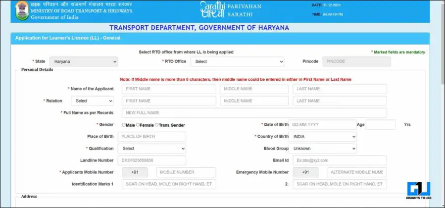 Simple Steps to Apply Online For Driving Licence (DL) in India - Gadgets To Use