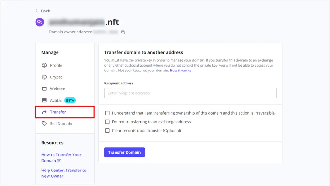 How to Create, Mint and Transfer NFT Domains from Unstoppable Domains ...