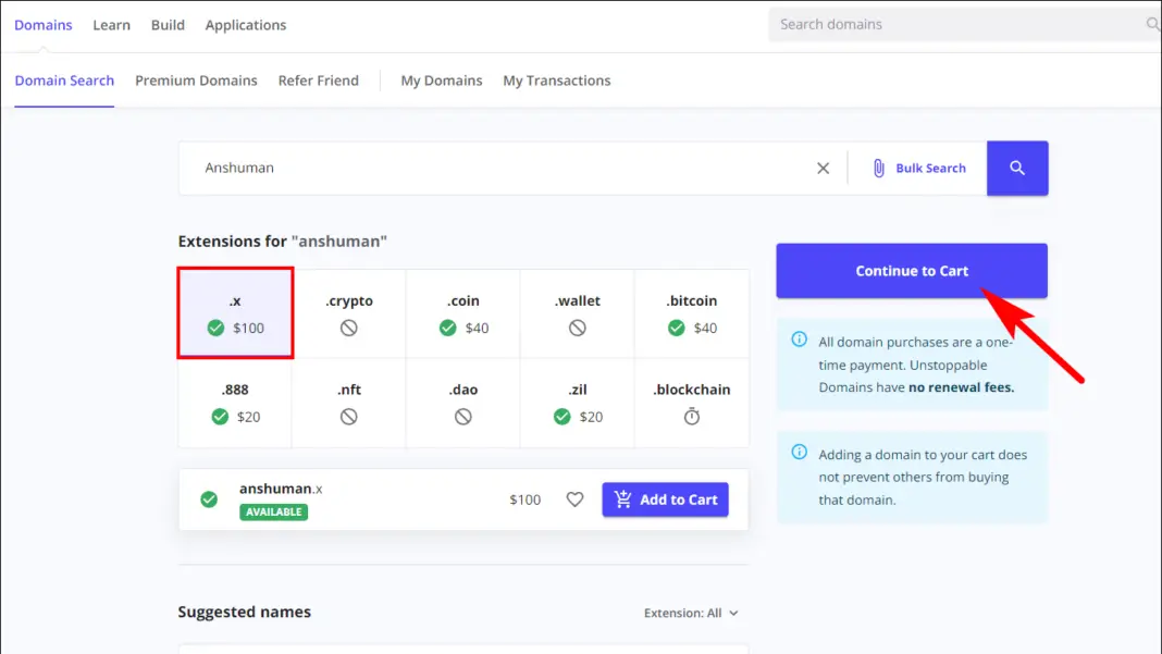 How to Create, Mint and Transfer NFT Domains from Unstoppable Domains ...