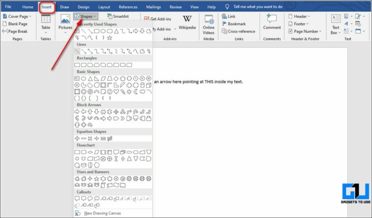 3 Ways to Add Arrow or Circle Text in Microsoft Word - Gadgets To Use