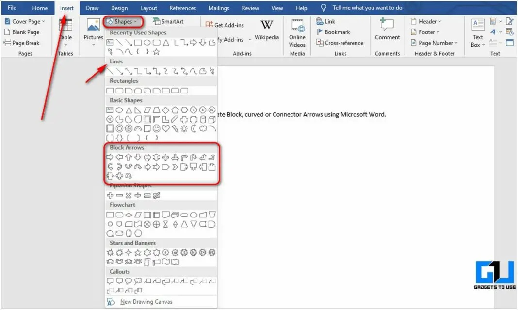 3 Ways to Add Arrow or Circle Text in Microsoft Word - Gadgets To Use