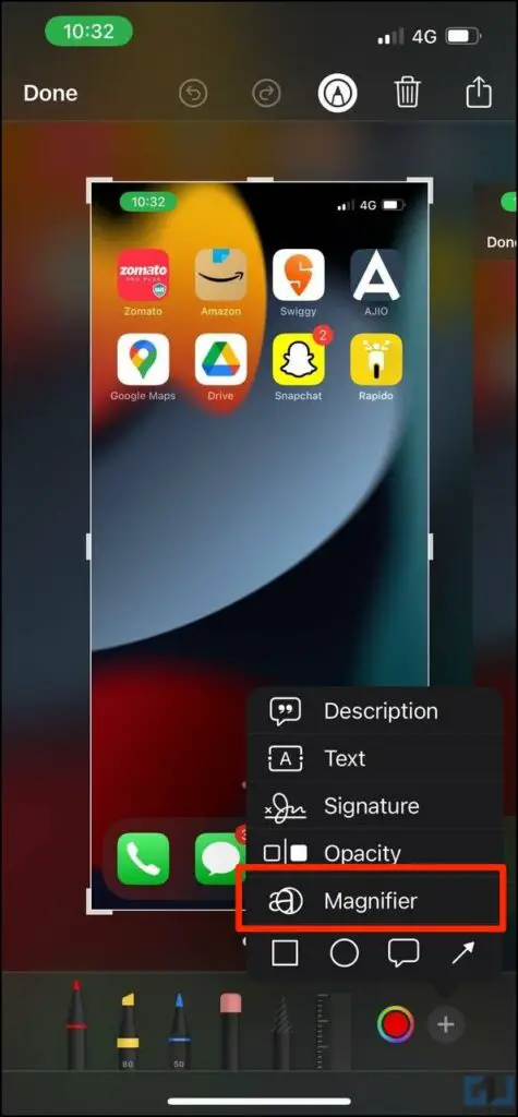 How to Magnify, Highlight, Draw, and Write on iPhone Screenshots - Gadgets To Use