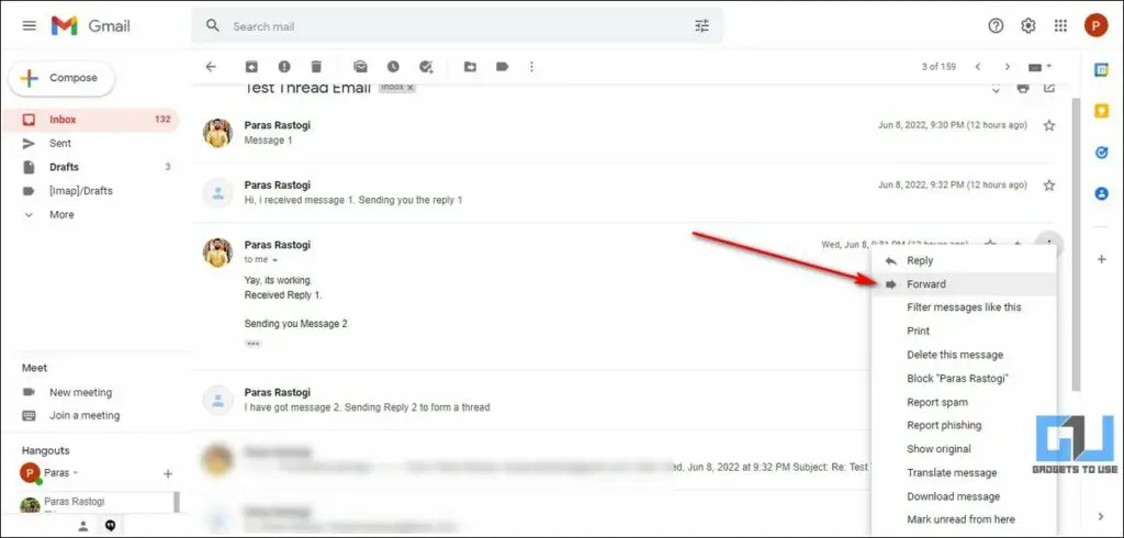 4 Best Ways to Forward a Single Email from an Email Thread on Gmail ...