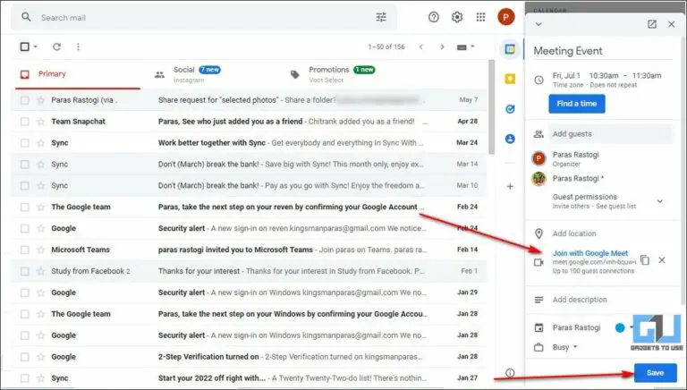 Top 4 Ways to Send a Meeting Invite While Sending an Email in Gmail ...