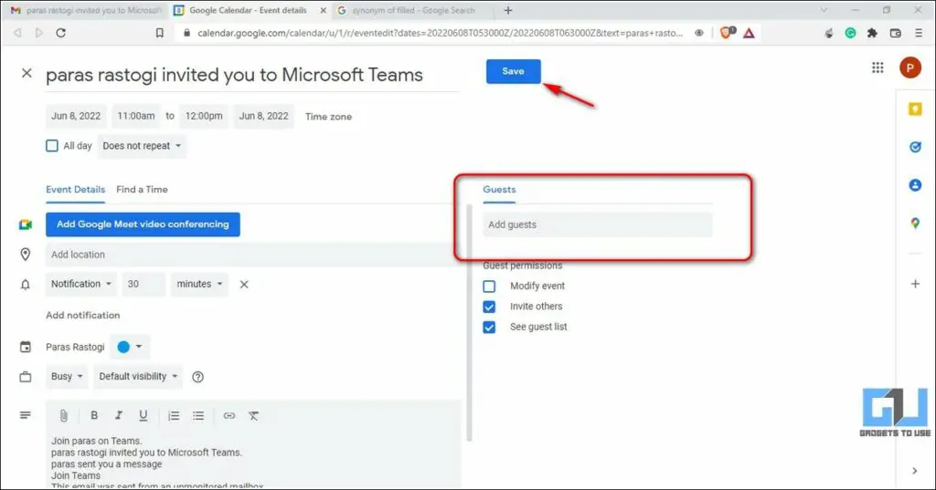 Top 4 Ways to Send a Meeting Invite While Sending an Email in Gmail ...