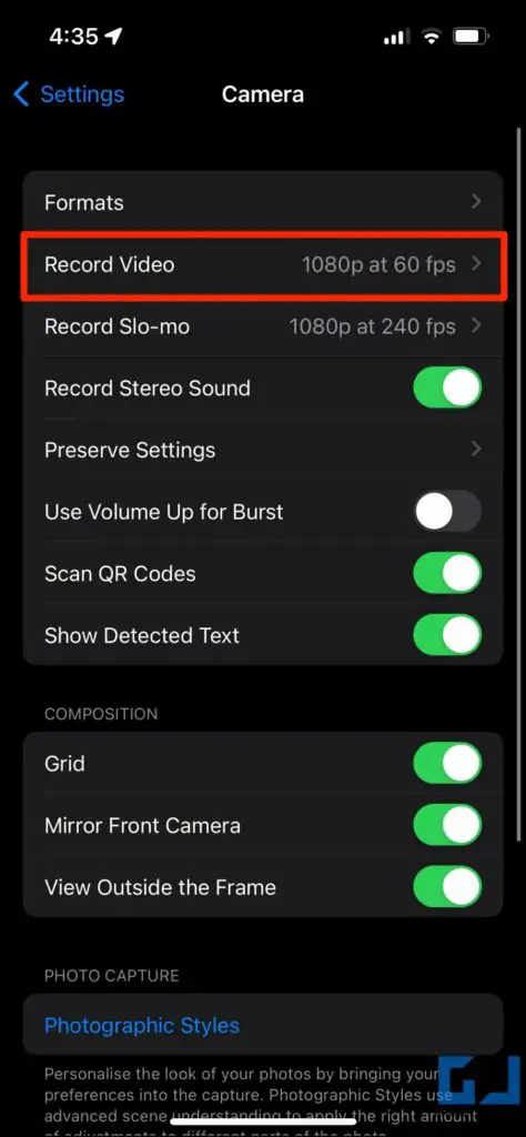 How to Turn On or Off Auto FPS in iPhone Camera: What is it? - Gadgets ...