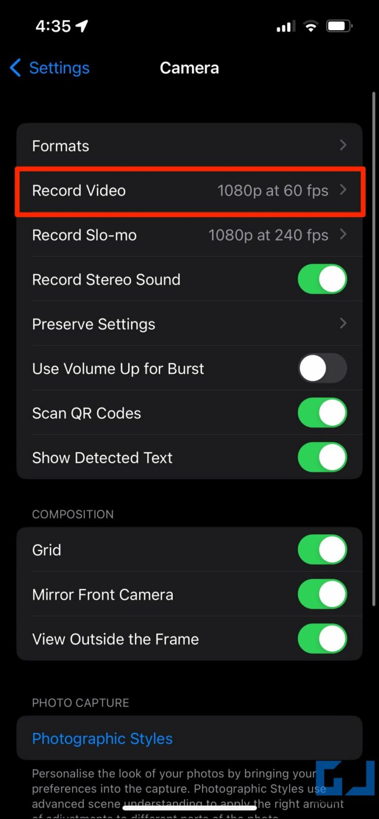 How to Turn On or Off Auto FPS in iPhone Camera: What is it? - Gadgets ...