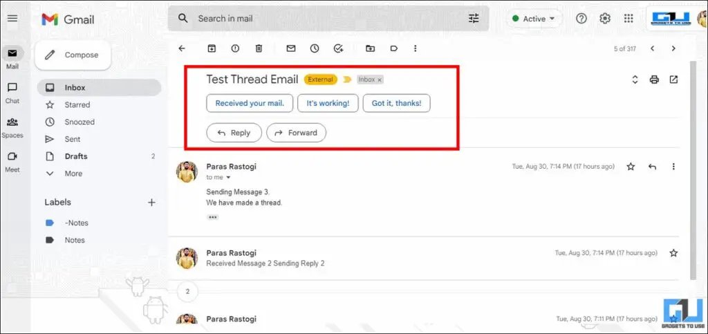 4 Ways to See New Messages On Top of Gmail Conversations - Gadgets To Use