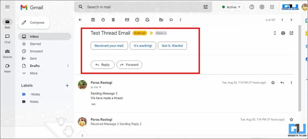 4 Ways to See New Messages On Top of Gmail Conversations - Gadgets To Use