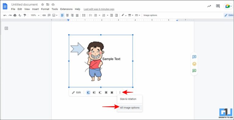 5 Ways to Add Arrows, Text, and Scribble on Images in Google Docs - Gadgets To Use