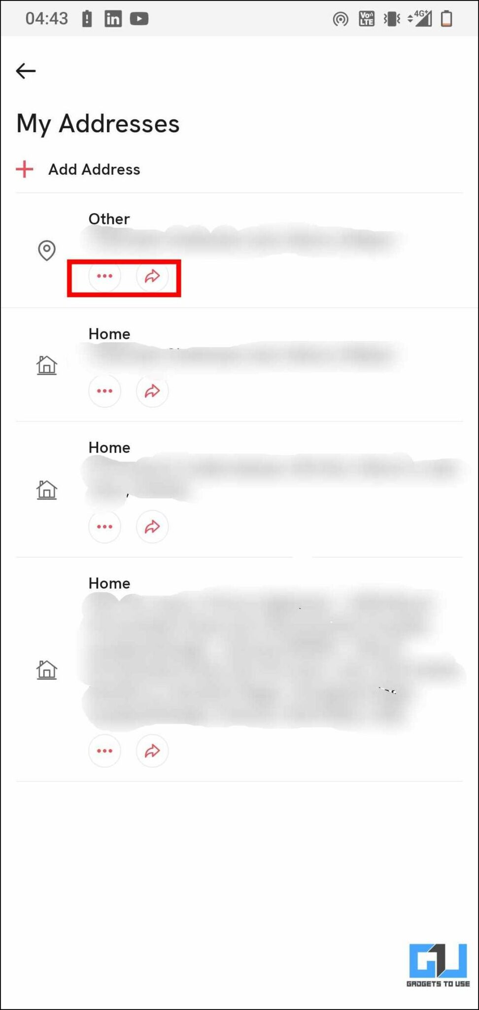 2 Ways to Share Saved Address via Swiggy and Zomato to Someone ...