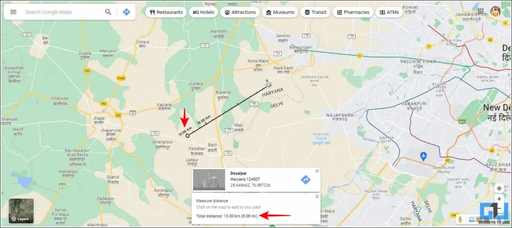 4 Ways to Measure Distance Between Two Points in Google Maps - Gadgets ...