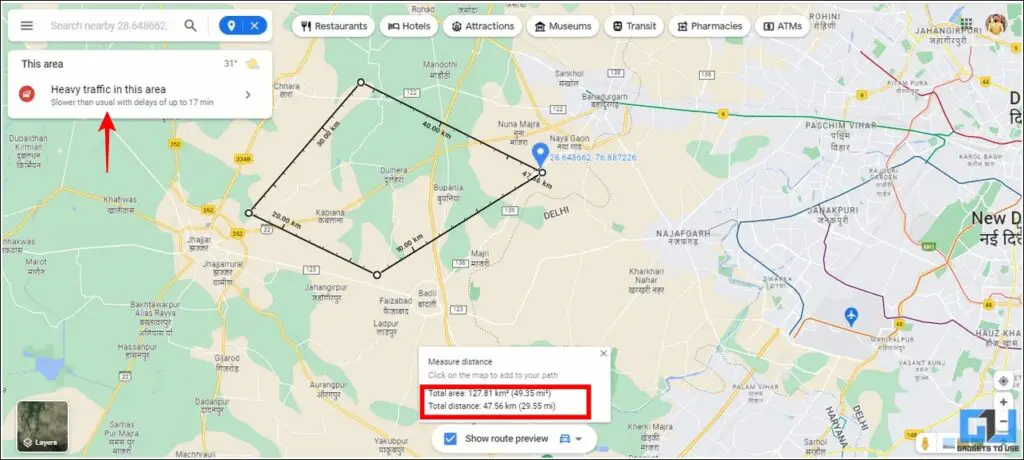 4 Ways to Measure Distance Between Two Points in Google Maps - Gadgets ...
