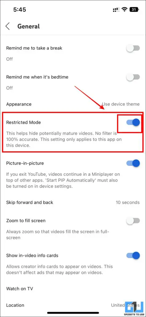3 Ways to Turn Off YouTube Restricted Mode on TV or Phone - Gadgets To Use