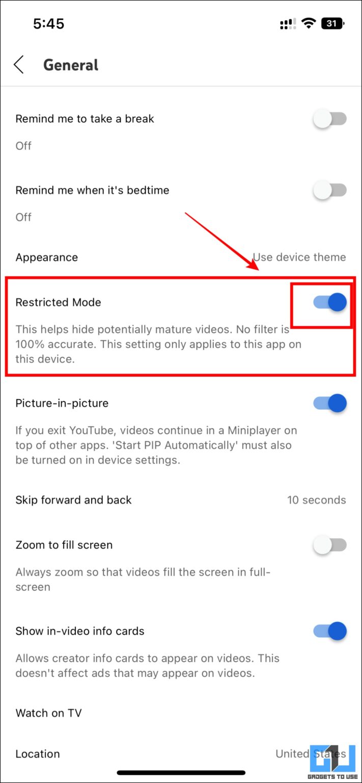 3 Ways to Turn Off YouTube Restricted Mode on TV or Phone - Gadgets To Use