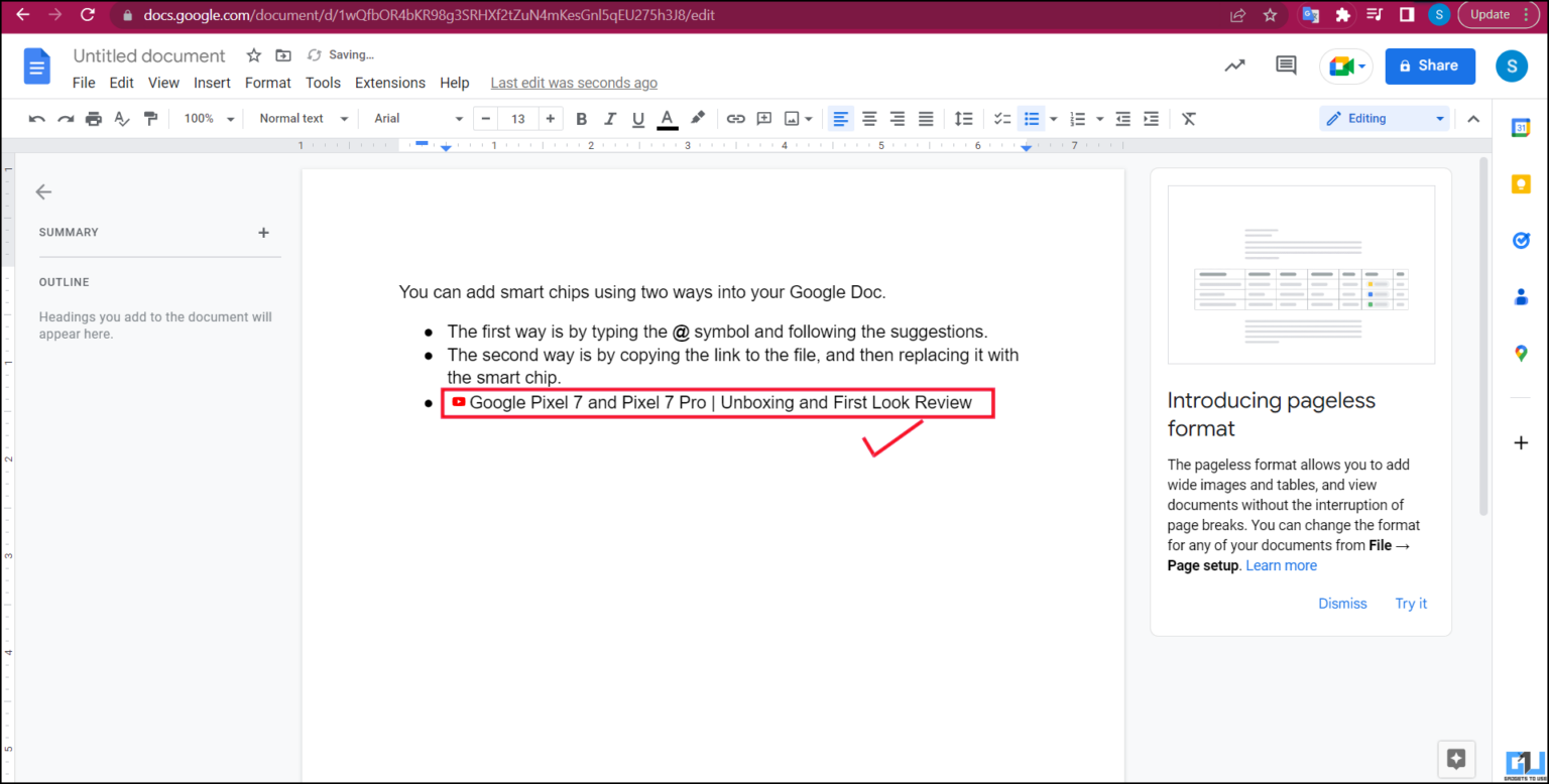 What Are Smart Chips ? How to Embed Apps in Google Docs? - Gadgets To Use