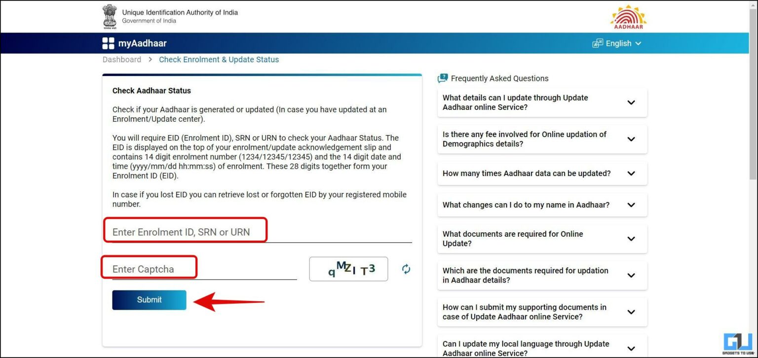 How to Update Father's Name and Address in Aadhaar - Gadgets To Use