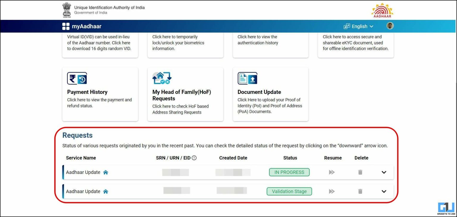 How to Update Father's Name and Address in Aadhaar - Gadgets To Use