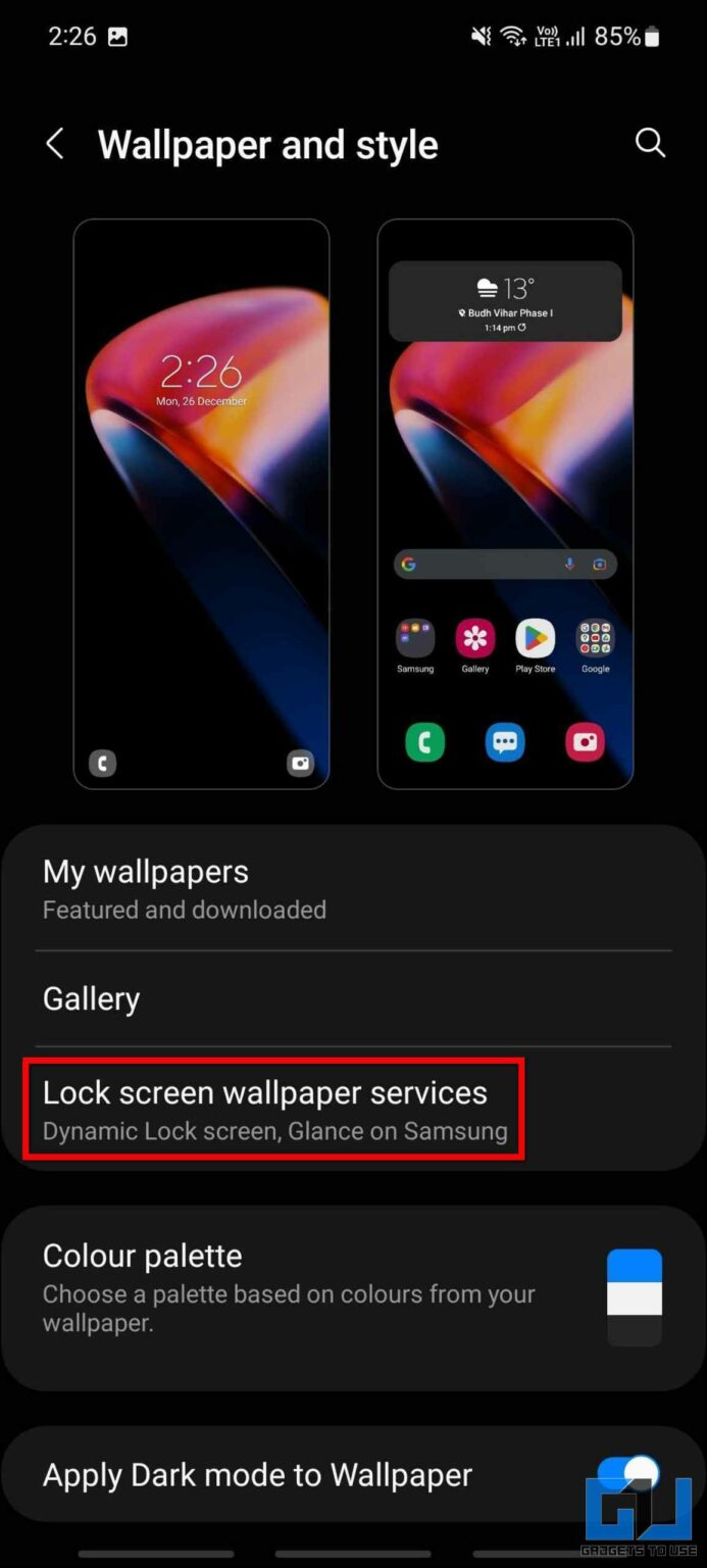 2 Ways to Disable Glance on Samsung Phones (One UI 4 and 5) - Gadgets ...