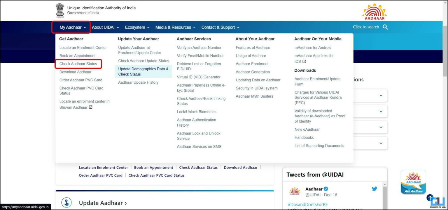 How to Update Father's Name and Address in Aadhaar - Gadgets To Use
