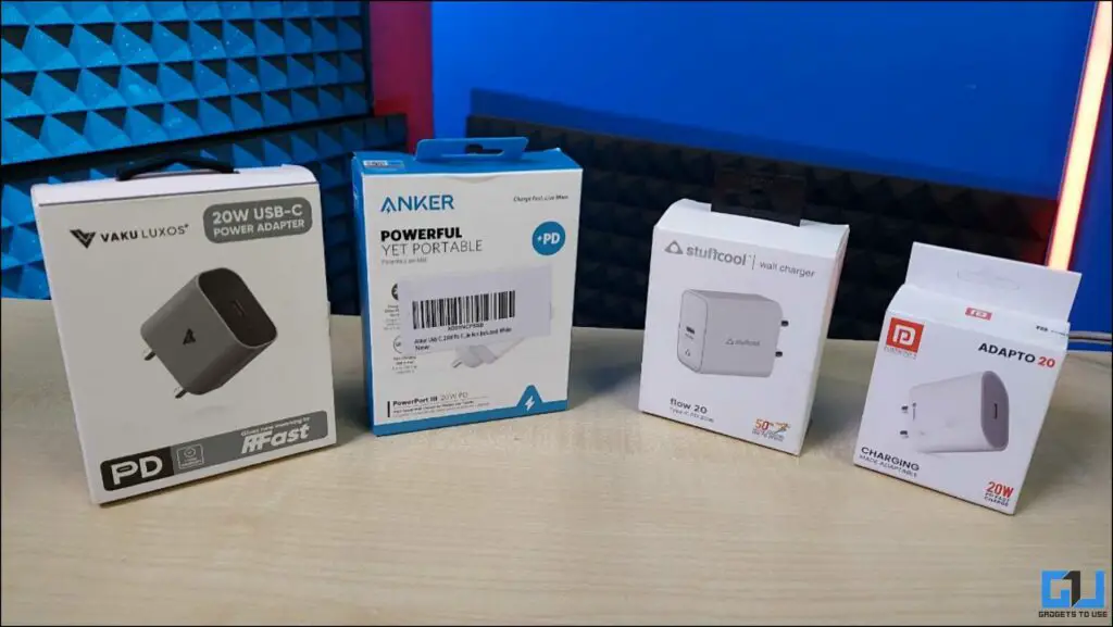[Comparison] 20W PD Chargers Under INR 2000 - Gadgets To Use