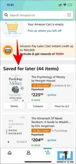 2 Ways to Find Saved for Later Items on Amazon - Gadgets To Use