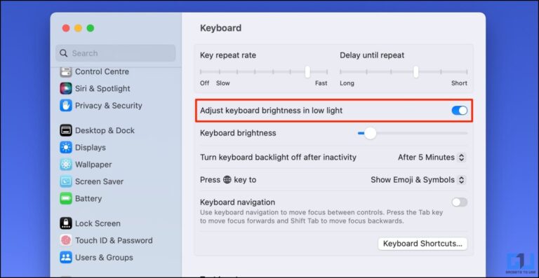 6 Ways to Turn Off Keyboard Light on MacBook Air or Pro - Gadgets To Use
