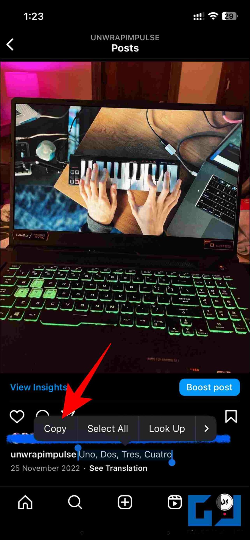 7 Ways to Copy or Click Links in Instagram Post Caption - Gadgets To Use