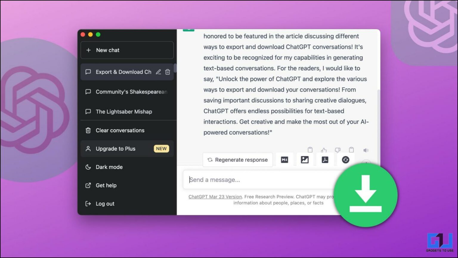 6 Ways to Download or Export ChatGPT Conversations - Gadgets To Use