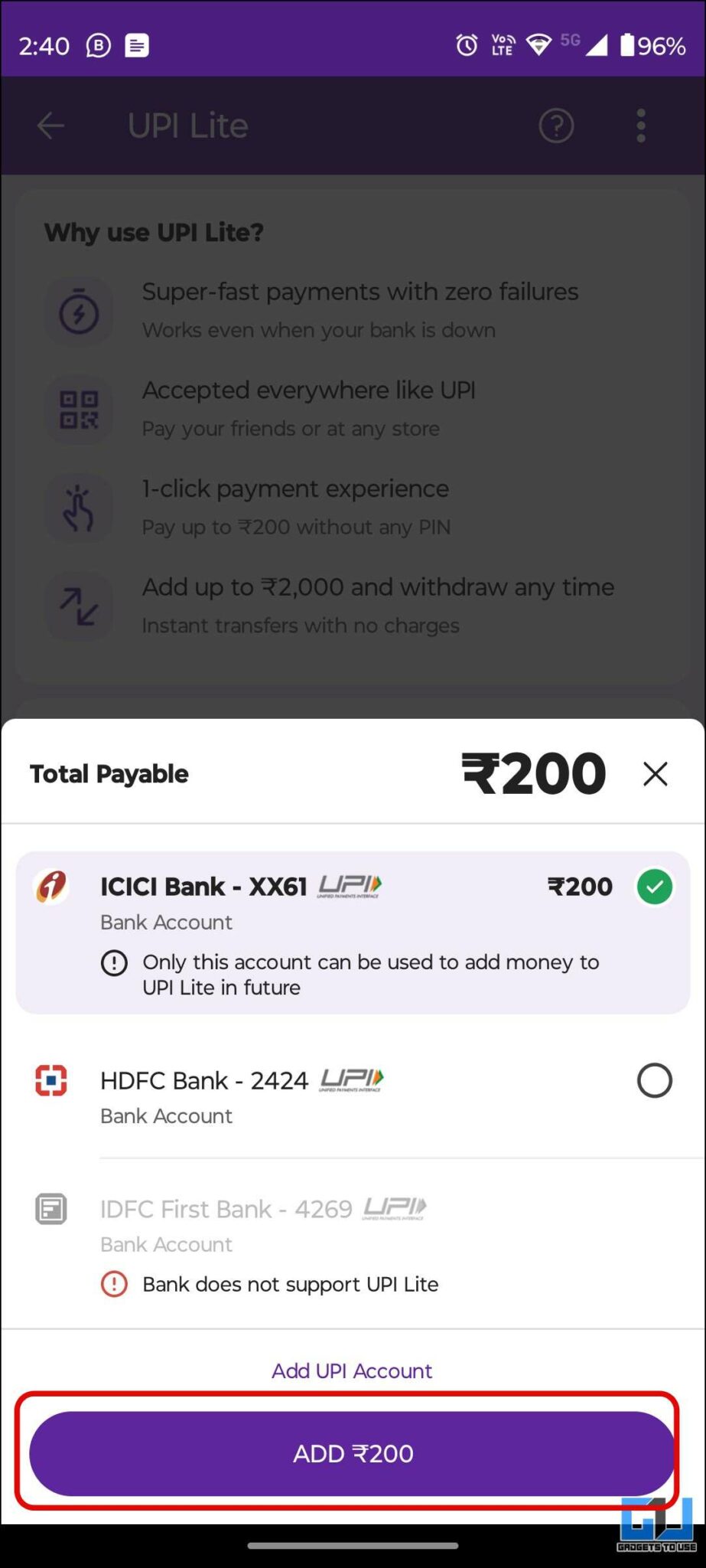 How to Setup and Use UPI Lite on PhonePe - Gadgets To Use