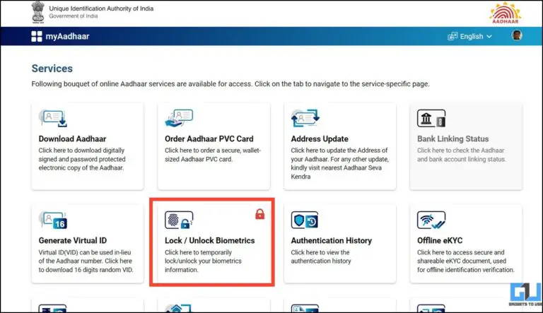 3 Ways to Lock Your Aadhaar Biometric to Avoid Money Fraud - Gadgets To Use