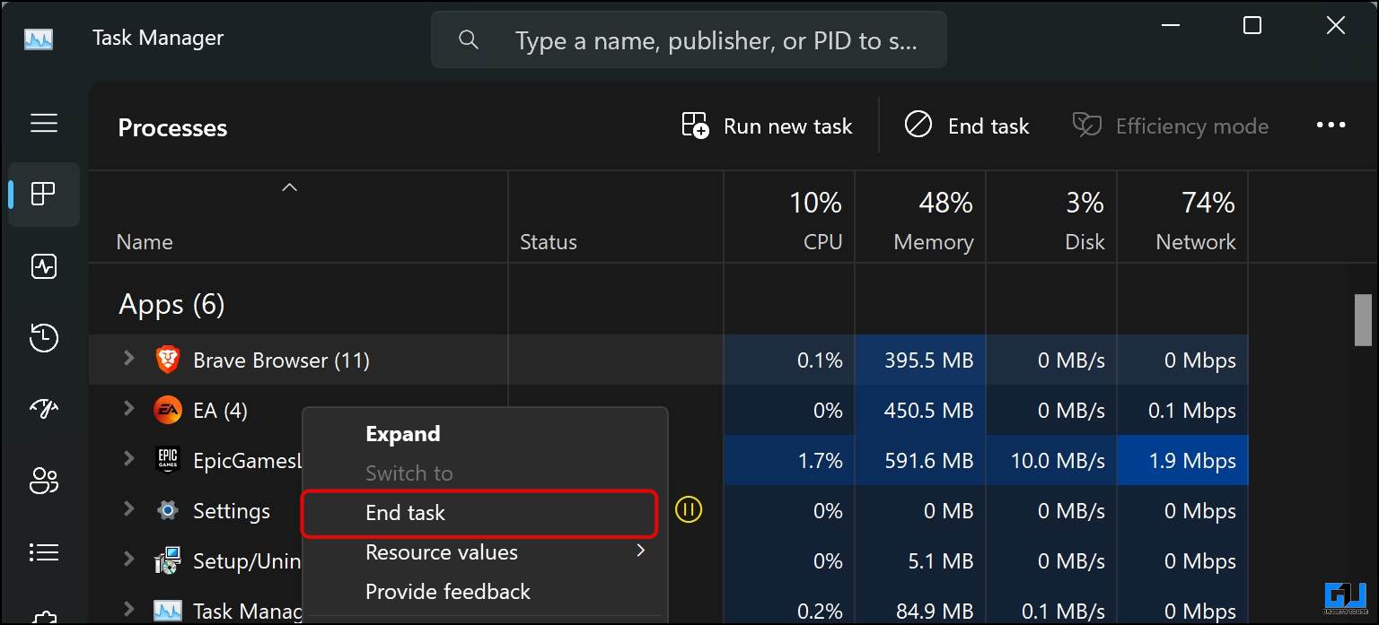 8 Ways to Force Quit Apps in Windows 11 or 10 - Gadgets To Use