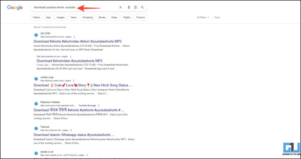 7 Ways to Remove YouTube Video Results From Google Search - Gadgets To Use
