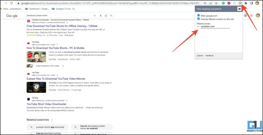 7 Ways to Remove YouTube Video Results From Google Search - Gadgets To Use