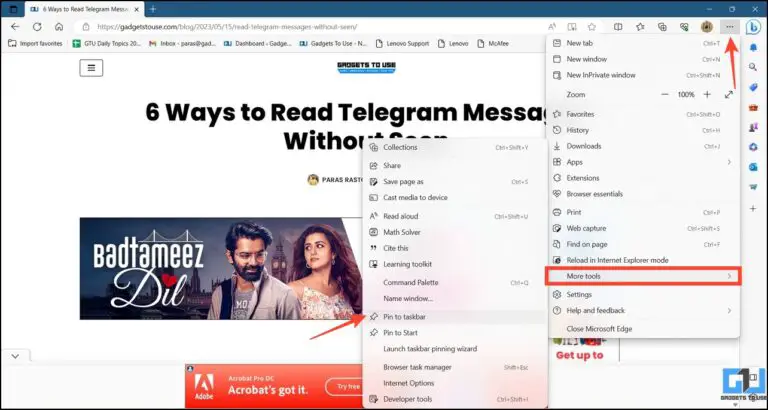 6 Ways to Pin Any App or Feature to Taskbar in Windows 11 - Gadgets To Use