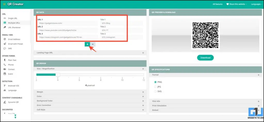 3 Ways To Create Qr Code For Multiple Links Gadgets To Use