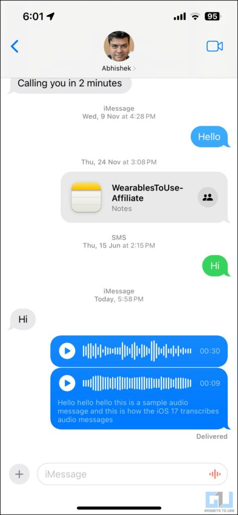 2 Ways To Transcribe Audio Messages To Text On Ios 17 Or Earlier