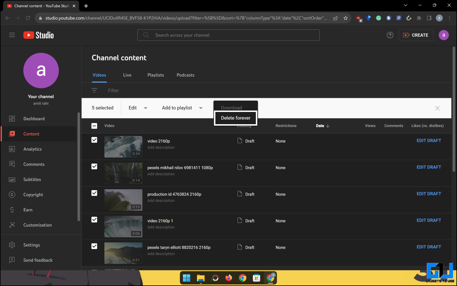 3 Ways to Delete Your YouTube Videos - Gadgets To Use