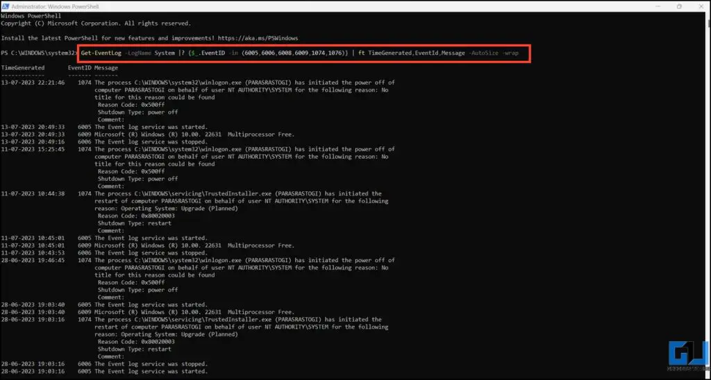 4 Ways to Check Startup and Shutdown History on Windows PC - Gadgets To Use
