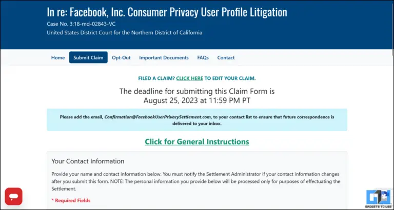 How to Claim Your Share from Facebook's $725 Million Privacy Settlement - Gadgets To Use