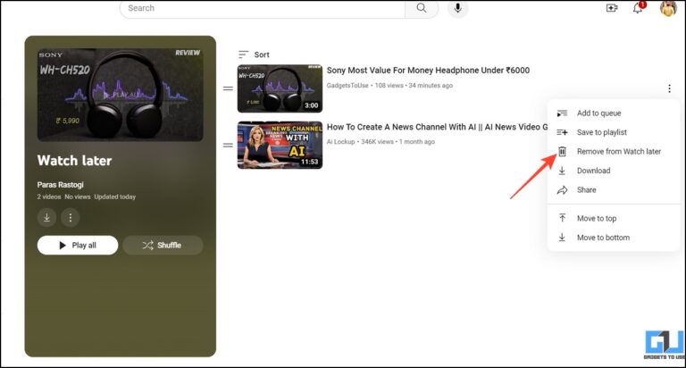 3 Ways to Find YouTube Watch Later Videos on PC and Phone - Gadgets To Use